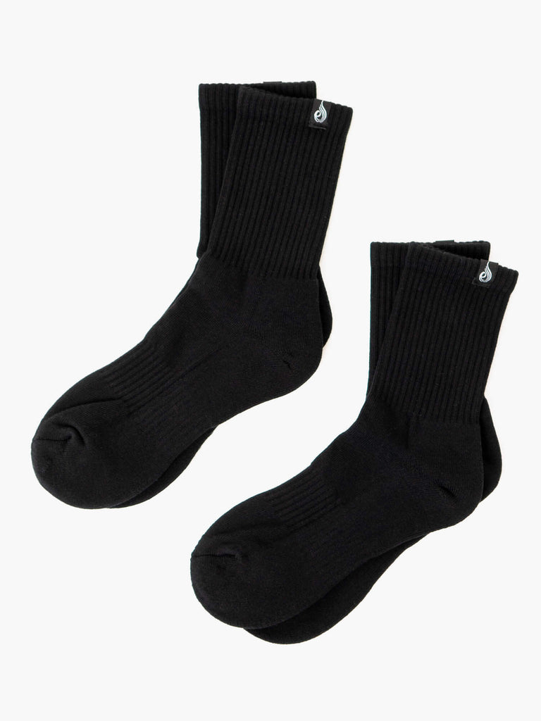 Crew Socks - Black - Ryderwear Wholesale (AU)