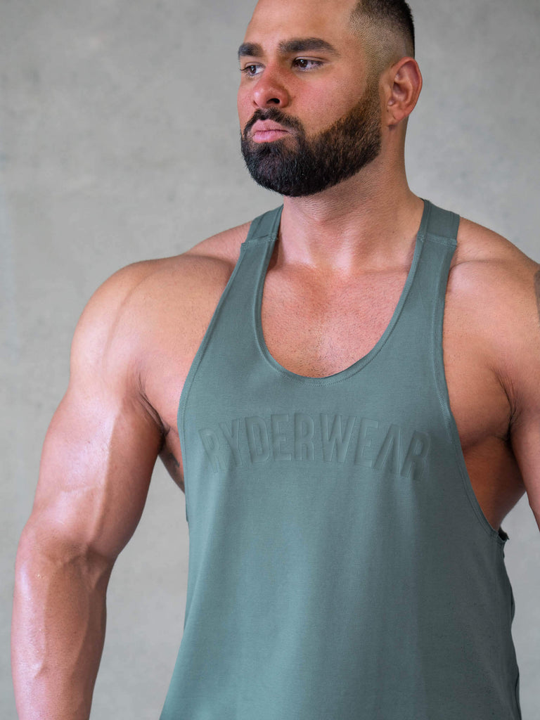 Force Stringer T-Back - Fern Green - Ryderwear Wholesale (AU)