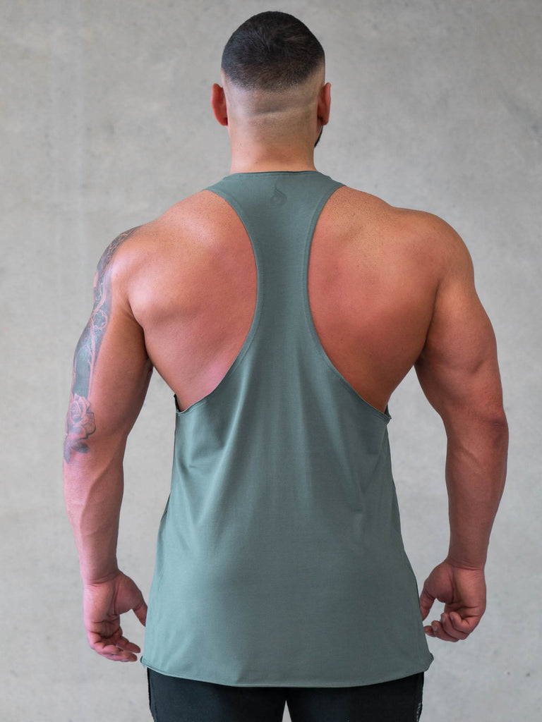 Force Stringer T-Back - Fern Green - Ryderwear Wholesale (AU)