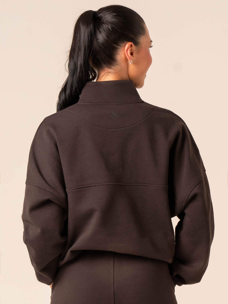 Reserve Half Zip Jumper - Dark Oak - Ryderwear Wholesale (AU)