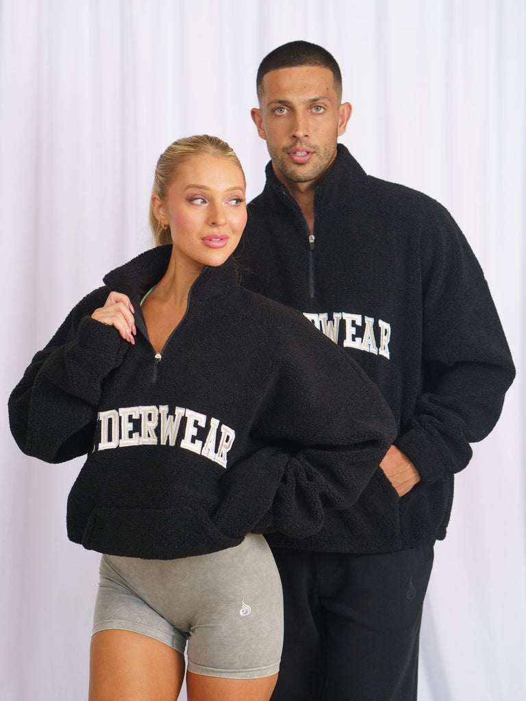 Unisex Teddy Jumper - Black - Ryderwear Wholesale (AU)