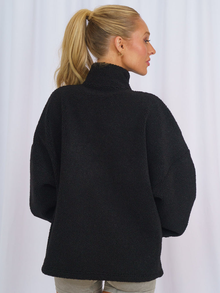 Unisex Teddy Jumper - Black - Ryderwear Wholesale (AU)
