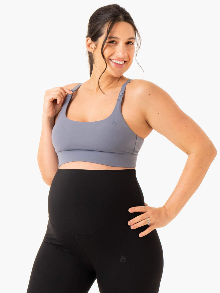 Active Bump Sports Bra - Steel Blue - Ryderwear Wholesale (AU)