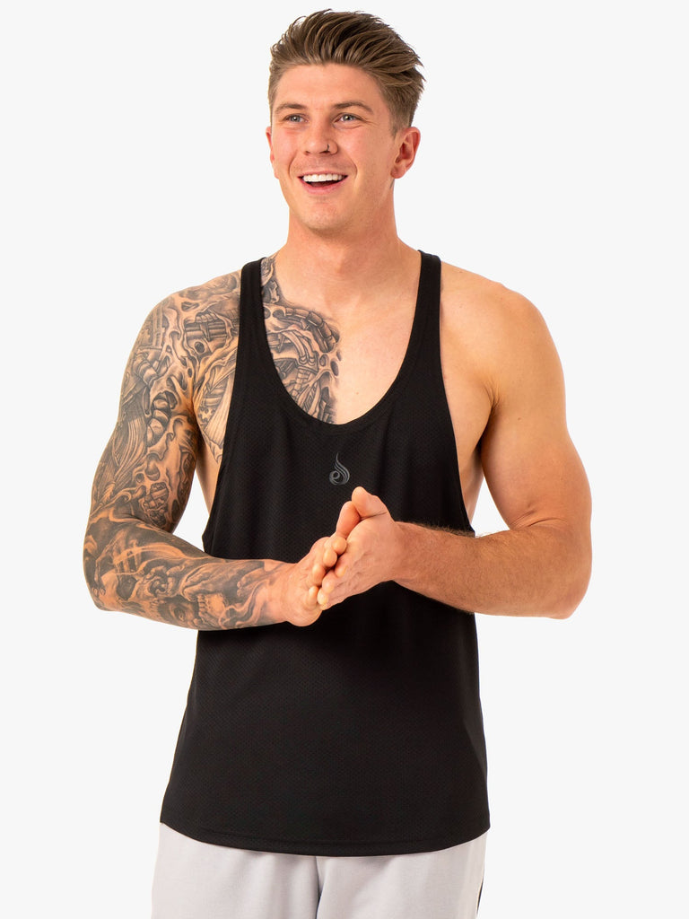 Enhance Stringer T-Back - Black - Ryderwear Wholesale (AU)