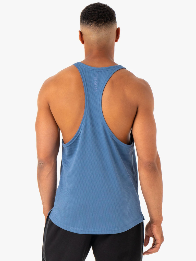 Enhance Stringer T-Back - Blue - Ryderwear Wholesale (AU)