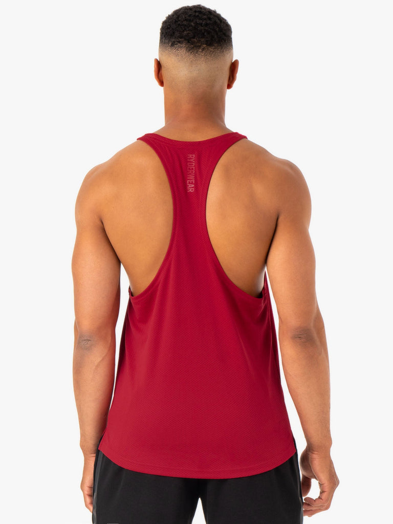 Enhance Stringer T-Back - Burgundy - Ryderwear Wholesale (AU)