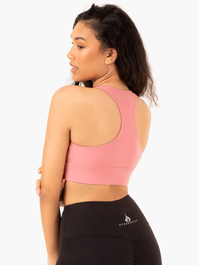 Focus Contour Sports Bra - Blush Pink - Ryderwear Wholesale (AU)