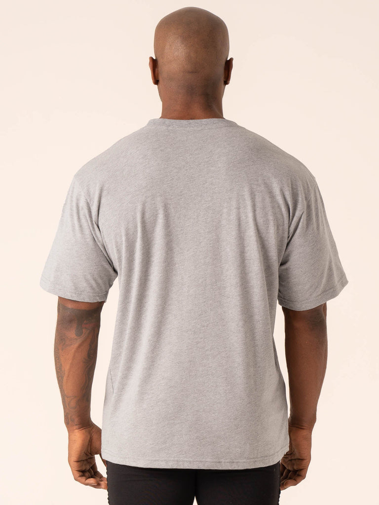 Grit Oversized T-Shirt - Grey Marl - Ryderwear Wholesale (AU)