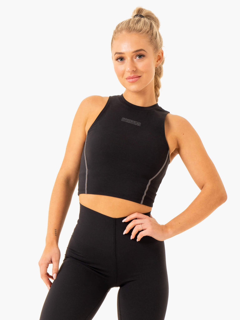 Highlight Compression Tank - Black - Ryderwear Wholesale (AU)