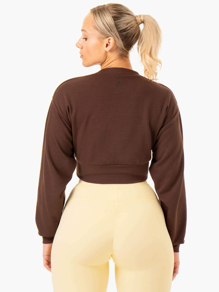 Level Up Jumper - Chocolate - Ryderwear Wholesale (AU)