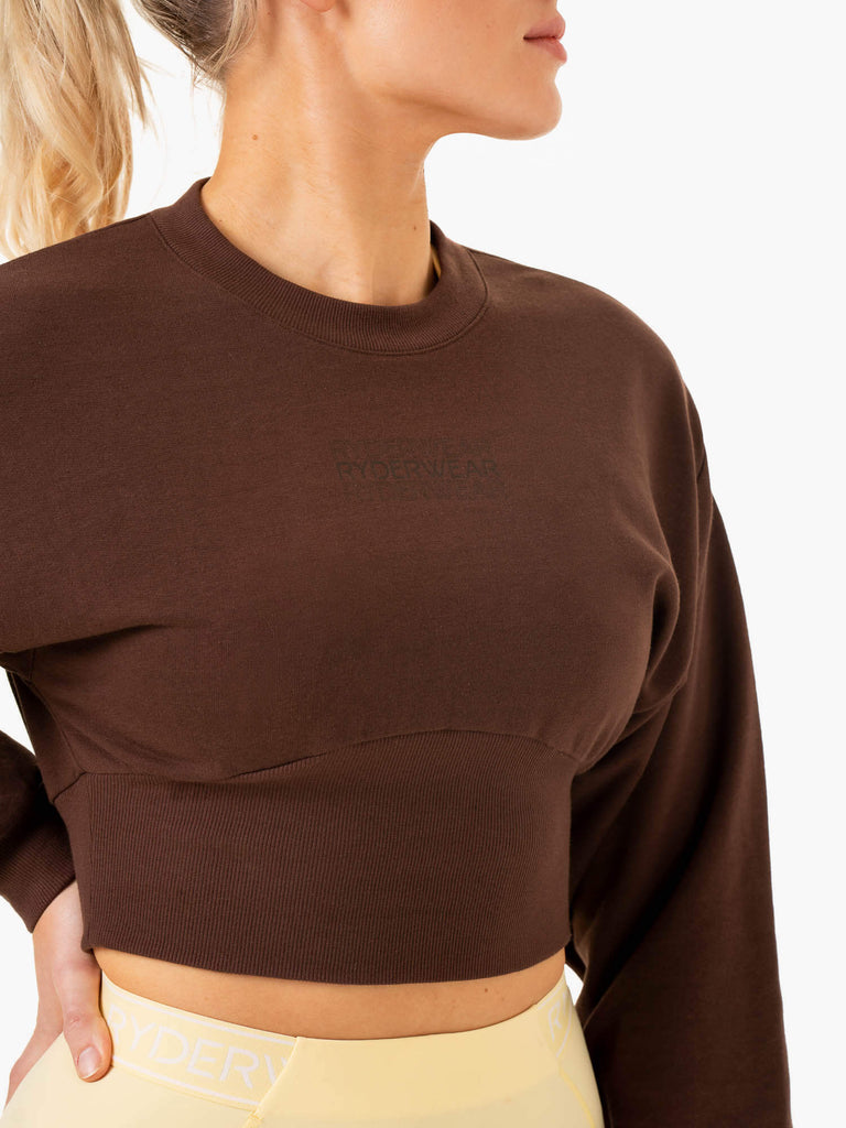 Level Up Jumper - Chocolate - Ryderwear Wholesale (AU)