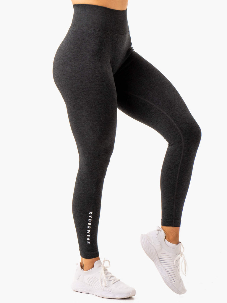 Essential Seamless Leggings - Black Marl - Ryderwear Wholesale (AU)