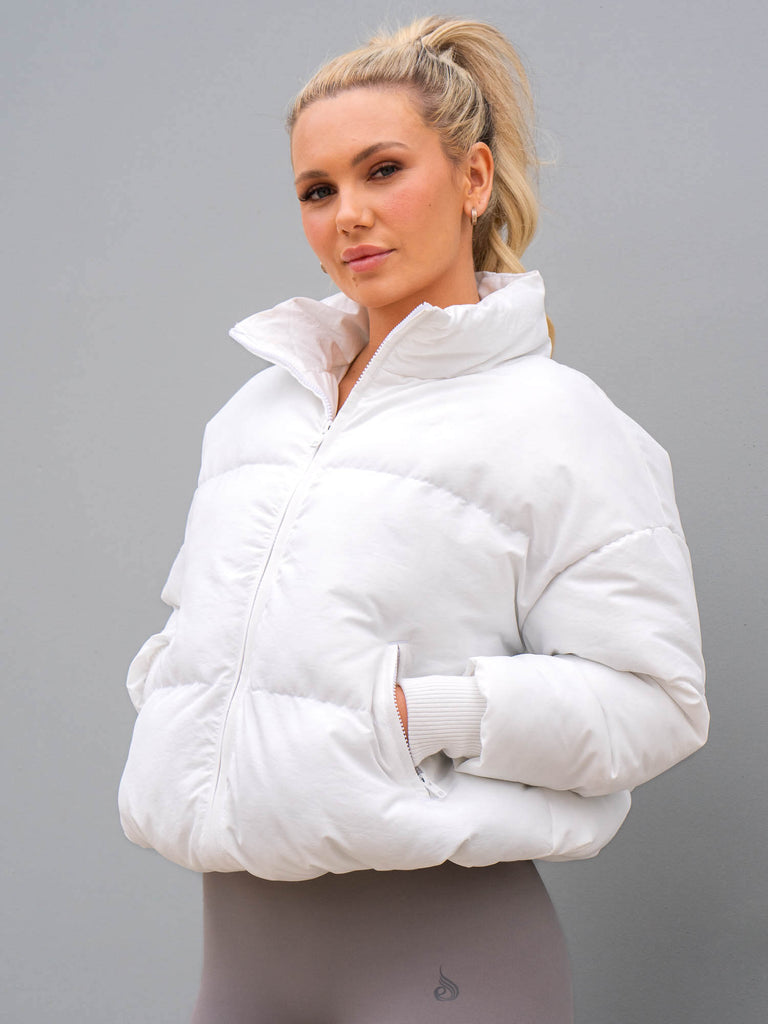 Pace Puffer Jacket - White - Ryderwear Wholesale (AU)