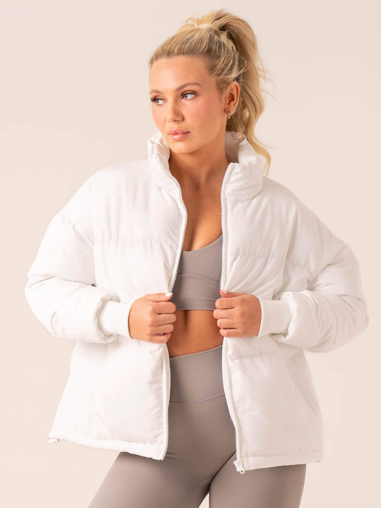Pace Puffer Jacket - White - Ryderwear Wholesale (AU)
