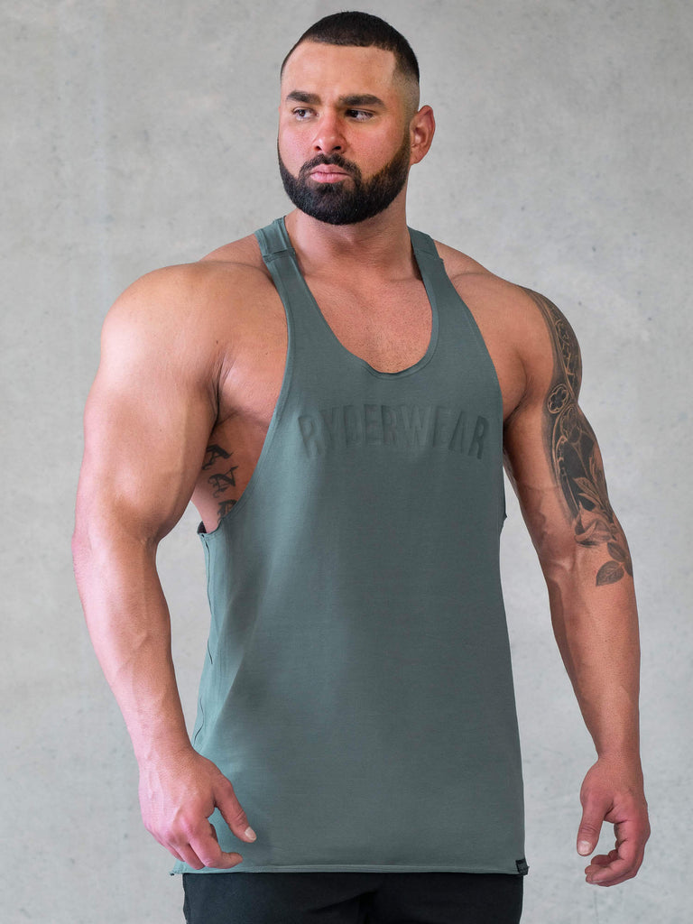 Force Stringer T-Back - Fern Green - Ryderwear Wholesale (AU)