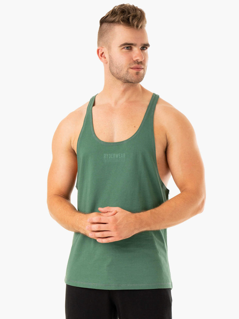 Limitless Stringer T-Back - Forest Green - Ryderwear Wholesale (AU)