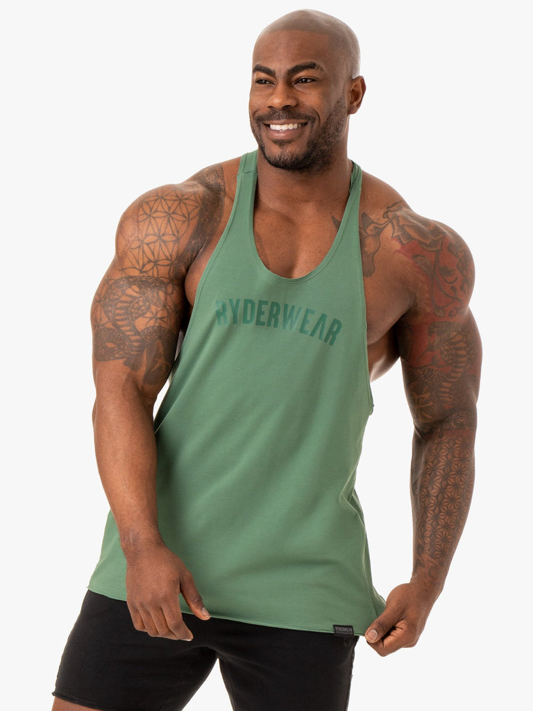 Force Stringer T-Back - Green - Ryderwear Wholesale (AU)
