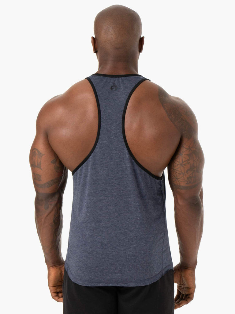 Iron Stringer T-Back - Navy Marl - Ryderwear Wholesale (AU)