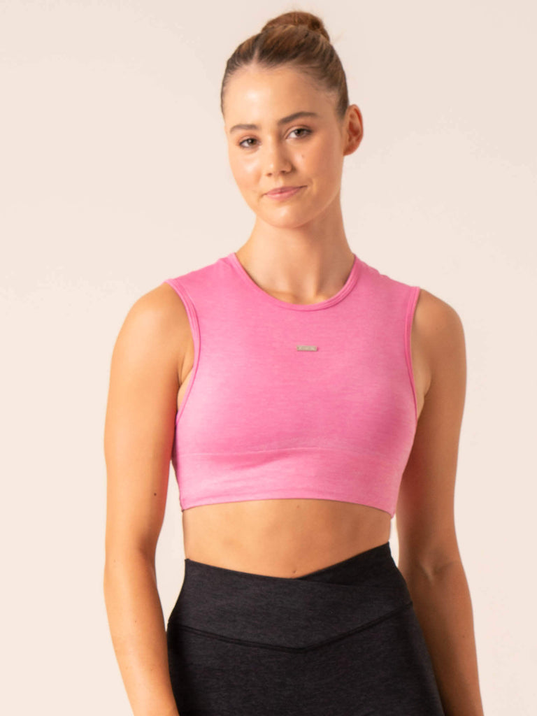 Focus Seamless Tank - Hot Pink Marl - Ryderwear Wholesale (AU)