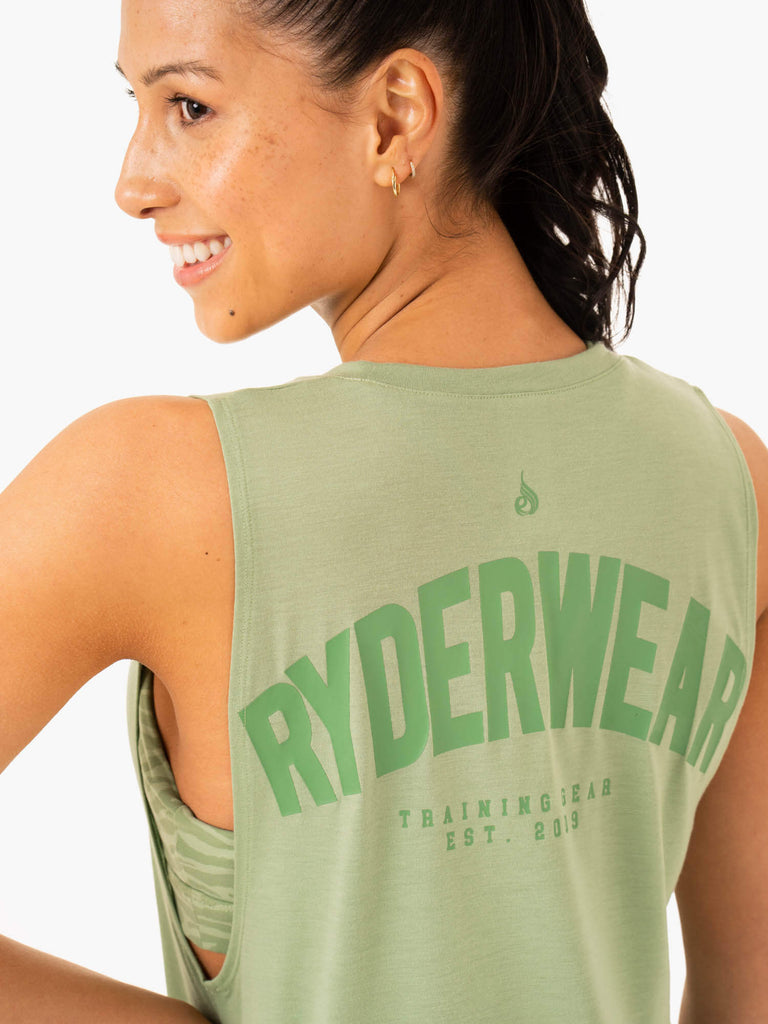 Emerge Training Tank - Jade Green - Ryderwear Wholesale (AU)
